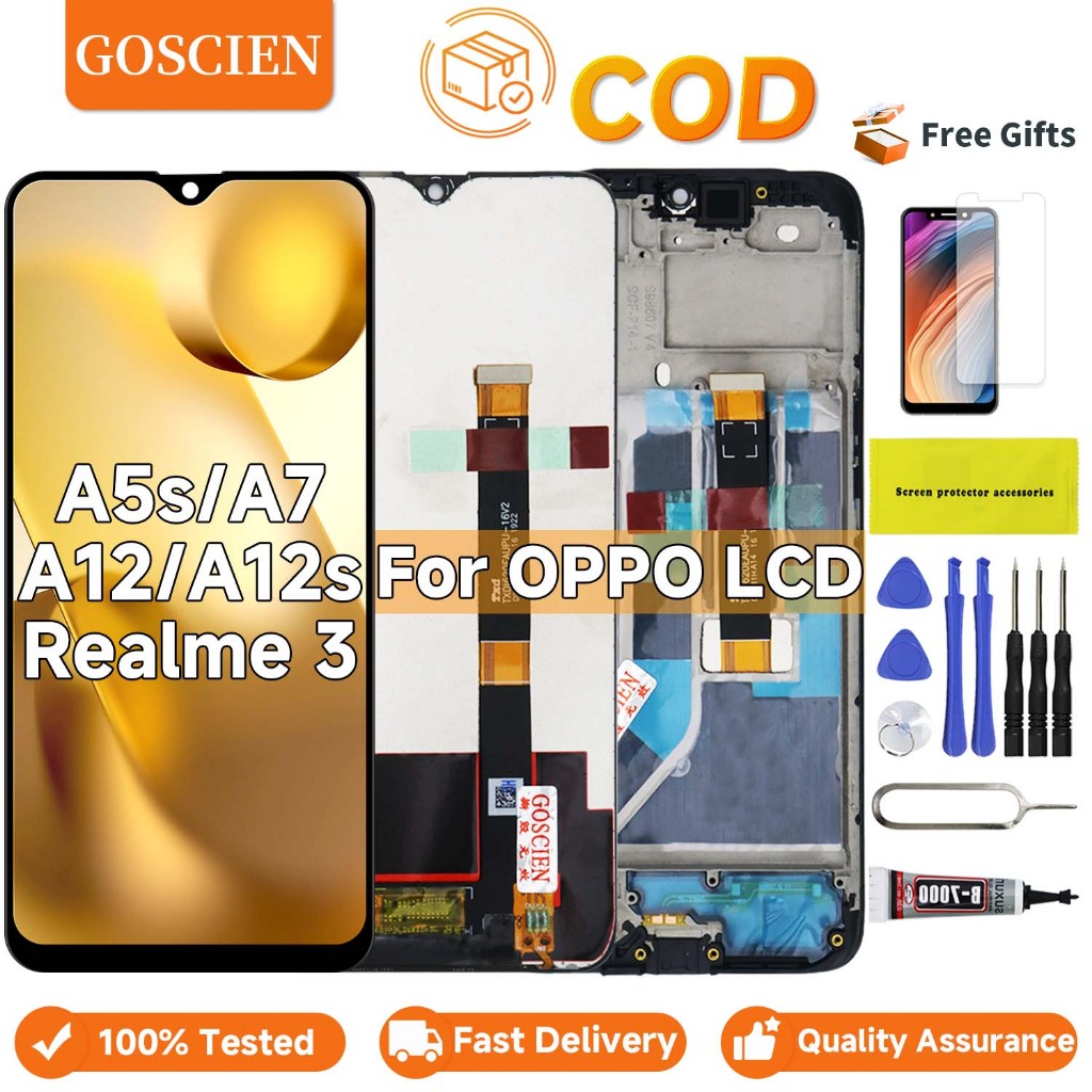 For OPPO A5s A12 A12S A7 Realme 3 LCD CPH1920 Screen Display Touch ...