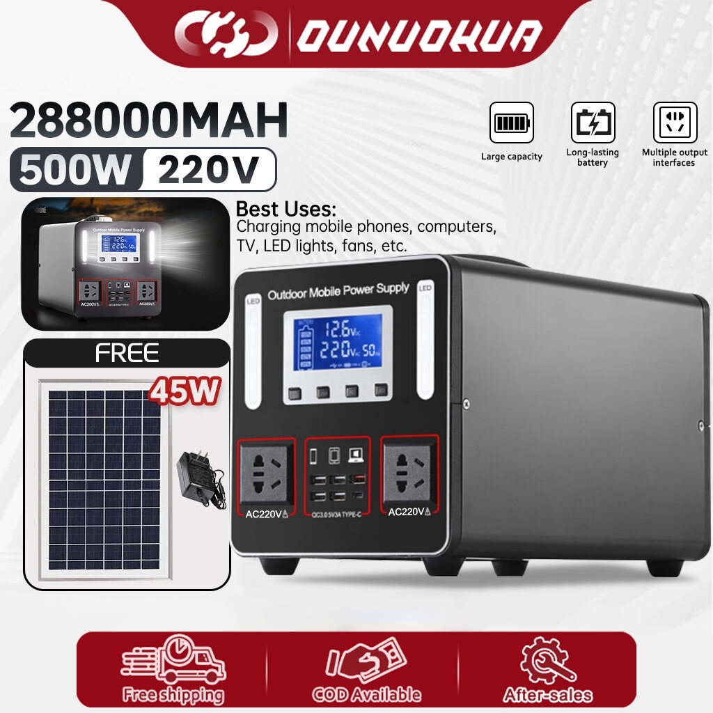 Portable 500W 288000mAh Super Large Capacity Power Station Fast Charge ...