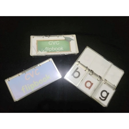 CVC FLIPBOOK and VOWEL WORDS FLIP CARDS LAMINATED FOR KIDS | Shopee ...