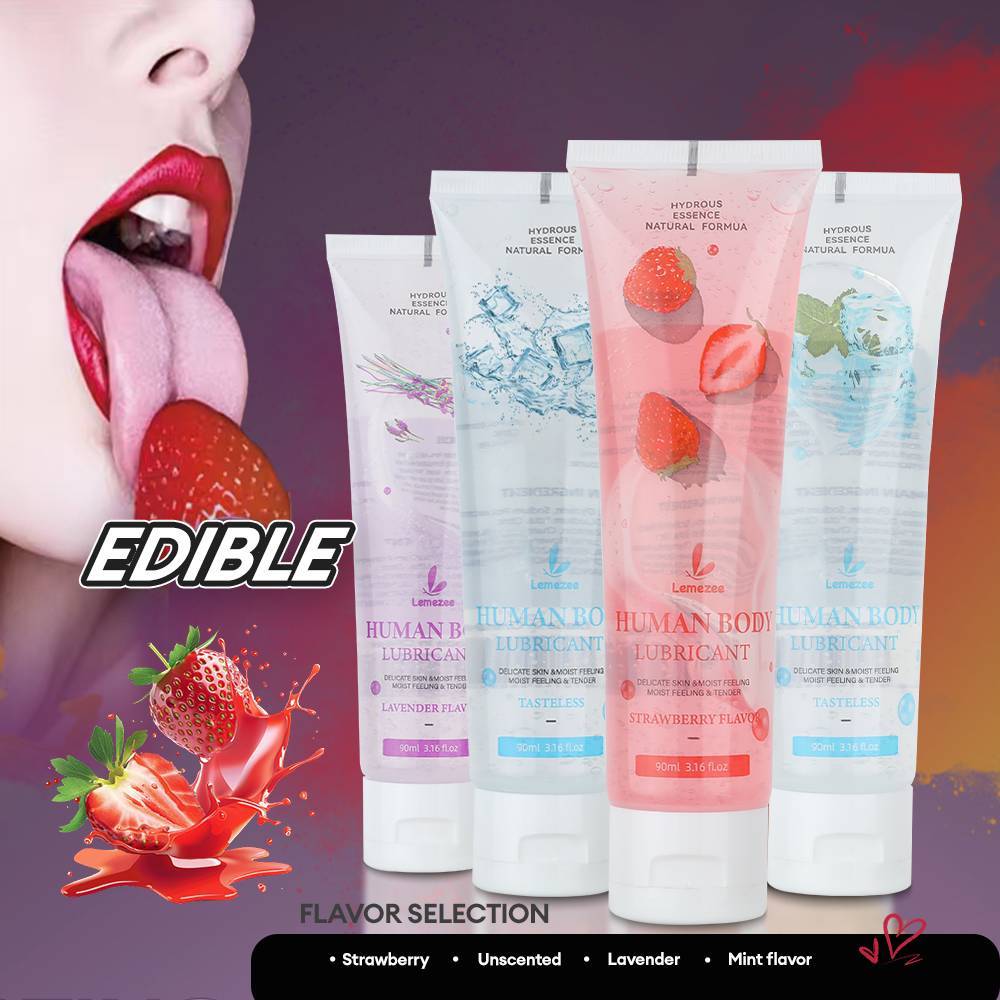 LEMEZEE Lubricant Edible 90ml Water-Based Lub Sex Lubricant for Men and ...