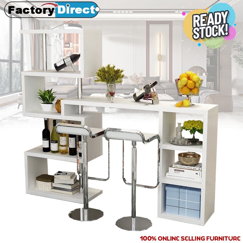 Ergonomic modern mini bar table, swivel bar table with 360 degree ...