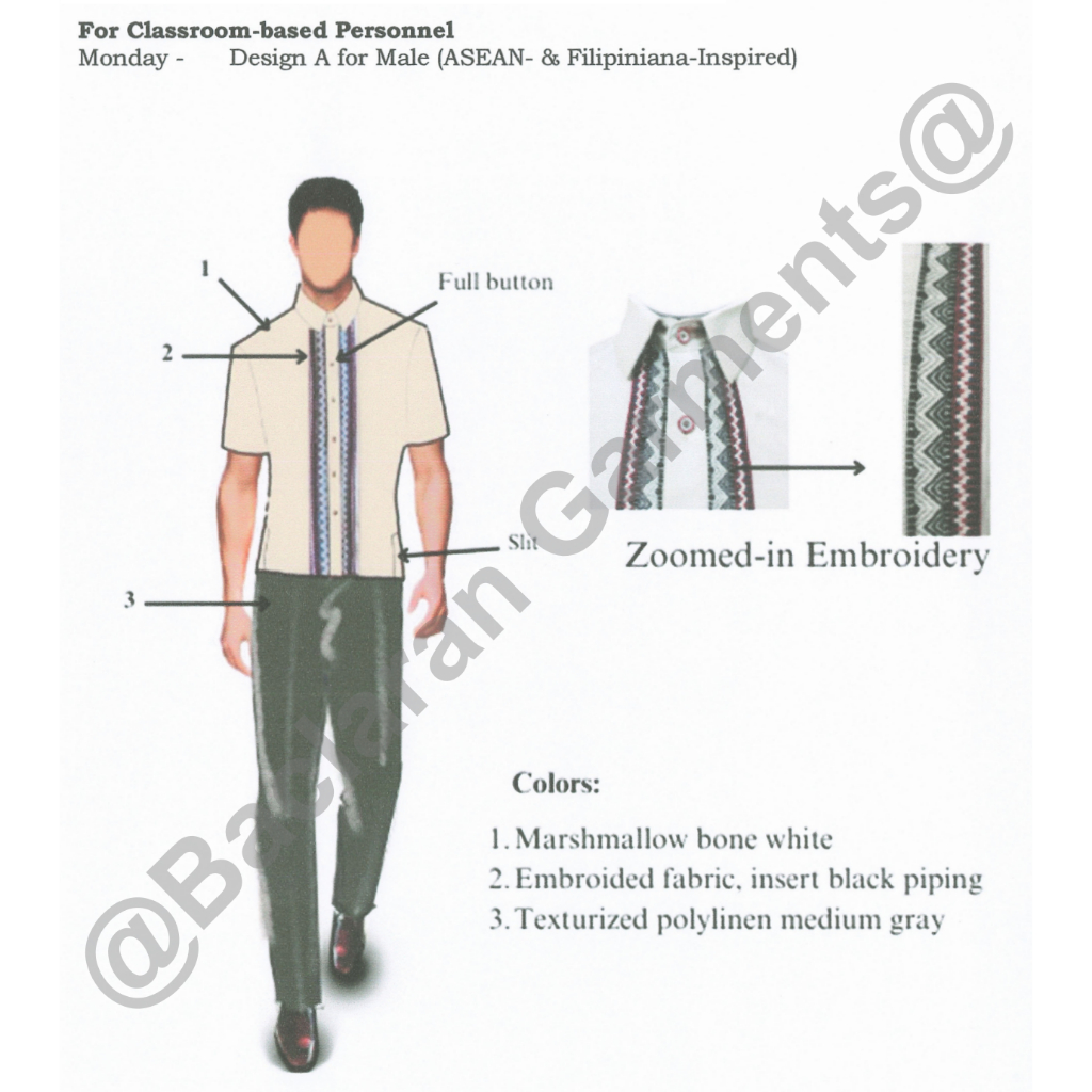 DepEd 2025-2026 Teacher Uniforms_FABRIC ONLY (MALE) | Shopee Philippines