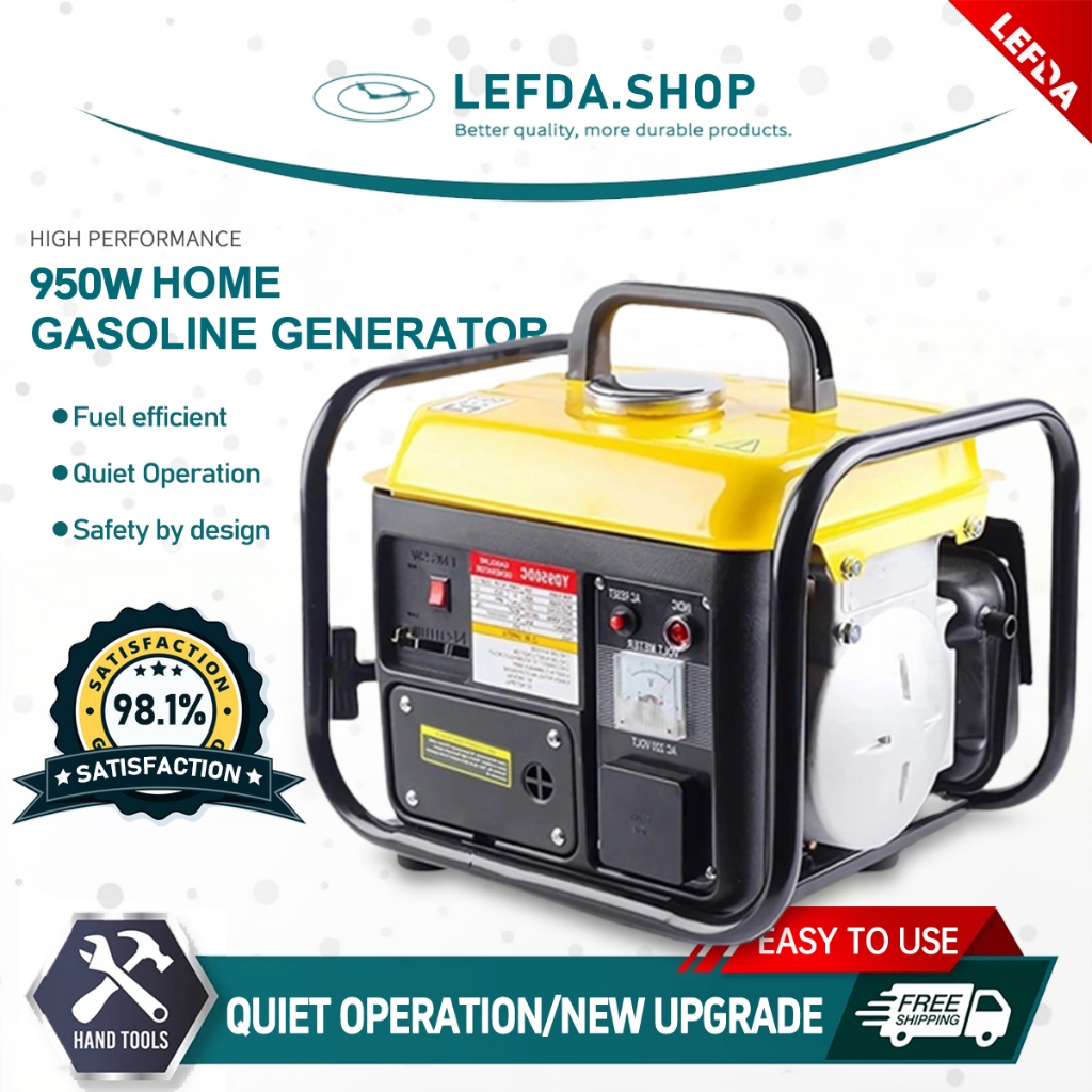 Portable Gasoline Generator 950W/60Hz Household All Copper Generator ...