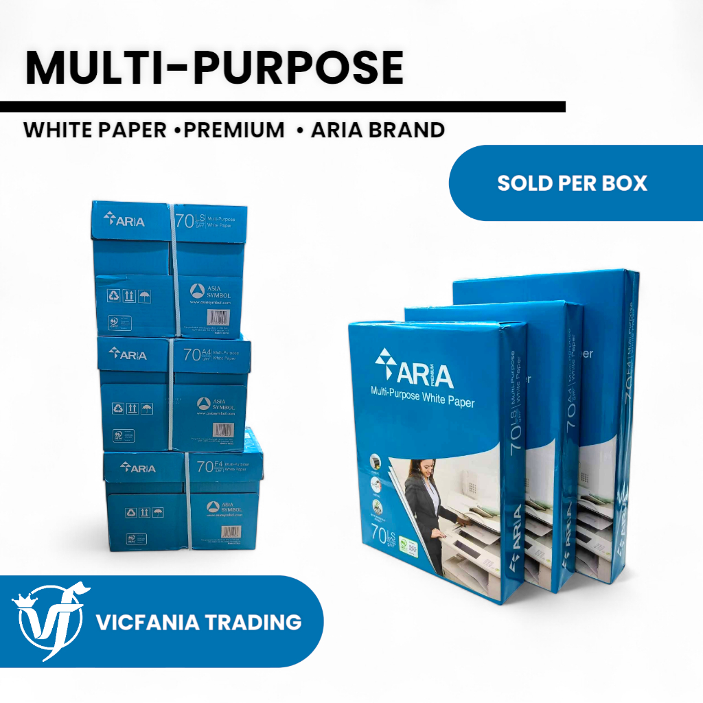 1Box Aria Premium Multi-Puporse White Paper Bond Paper - Short, A4 ...