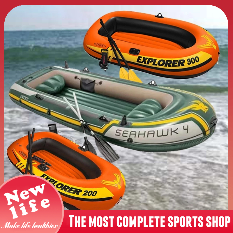 【NEW】Rowing Canoe Inflatable Boat for Adult Drifting Fishing Kayak Boat ...