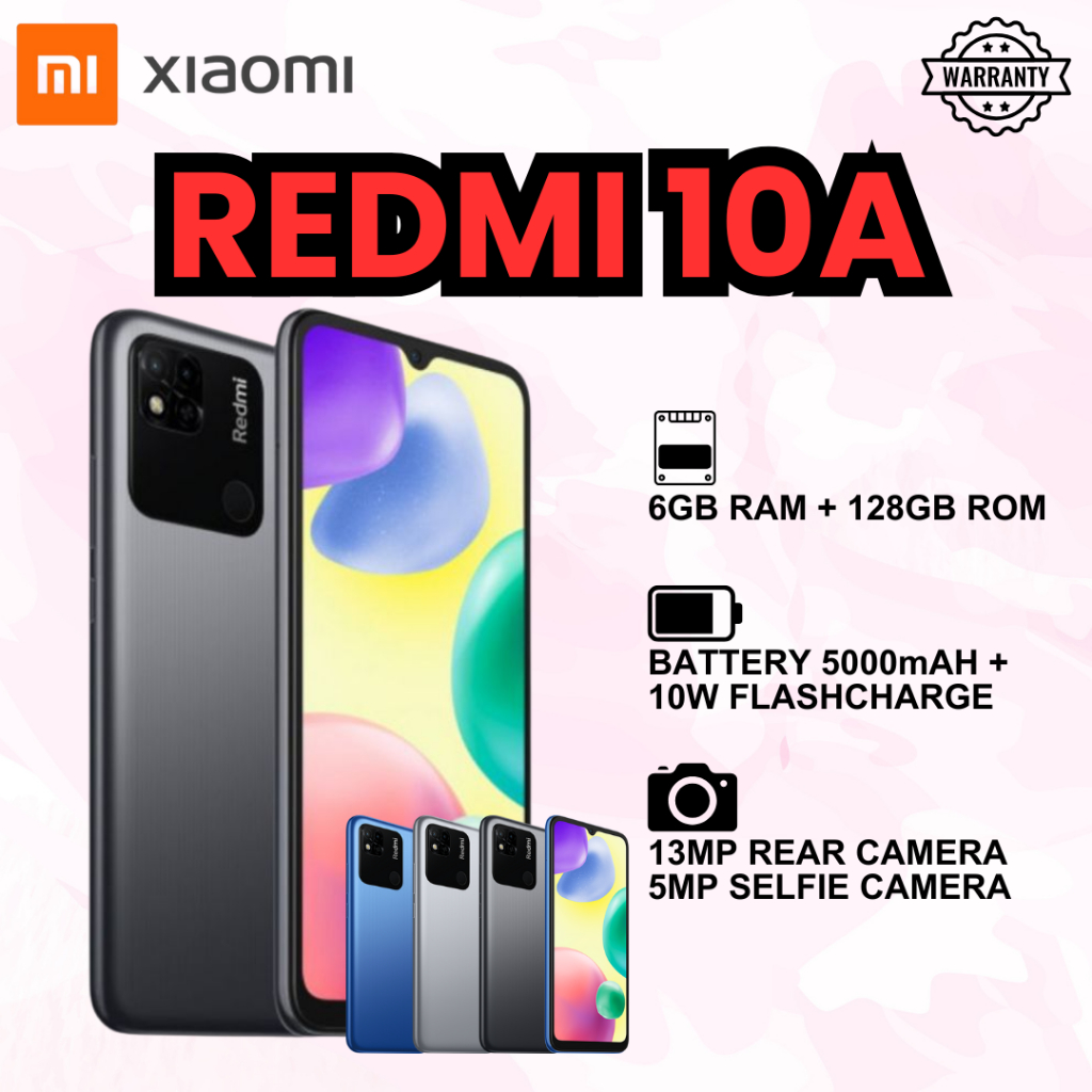 REDMI 10A 4G 6GB RAM+128GB ROM 5000mAH BATTERY NEW ORIGINAL FULL HD ...