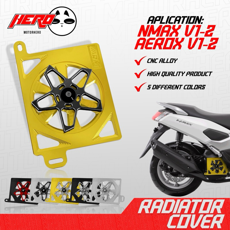 ARM Radiator Cover Full CNC Spinner For Nmax v1 & v2 Aerox v1 & v2 ...
