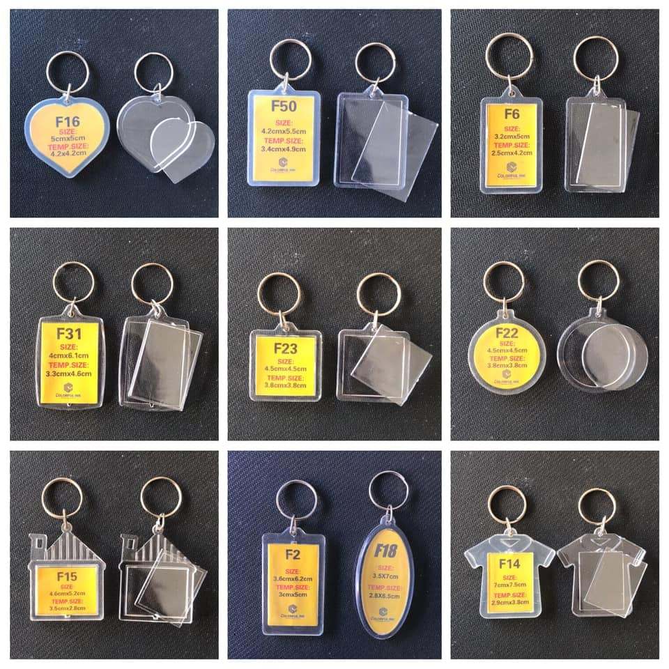 【100pcs】Acrylic Keychain Photo Frames opener, magnet , house, flower ...