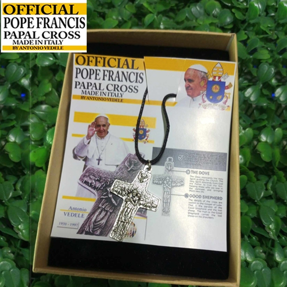 Pope Francis Francisco Good Shepherd Papal Cross Silver Plated Oxidized ...