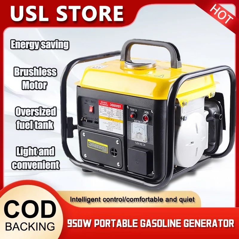 Generator 220V/60Hz Portable Gasoline Generator Set 950W High Quality ...