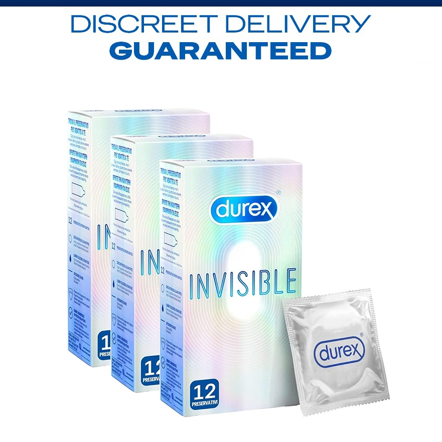 Durex Invisible Extra Thin Extra Sensitive Lubricated Condoms 10s (Set ...