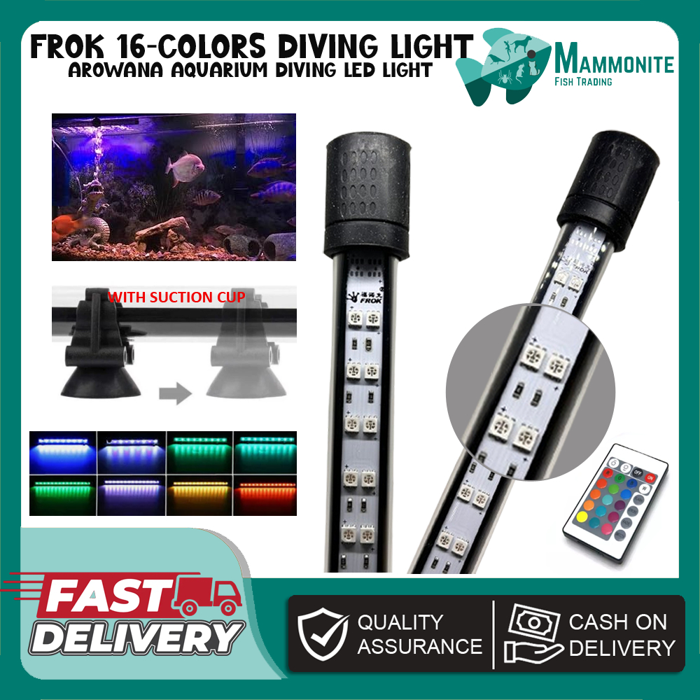 FROK 16 Colors Arowana Diving Light Submersible Light for Aquarium with ...