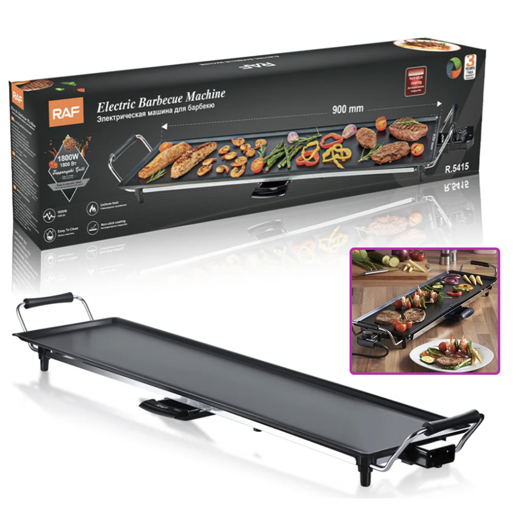 Uniform Heat 1800w RAF Electric Barbecue Machine/Teppanyaki grill-Non ...