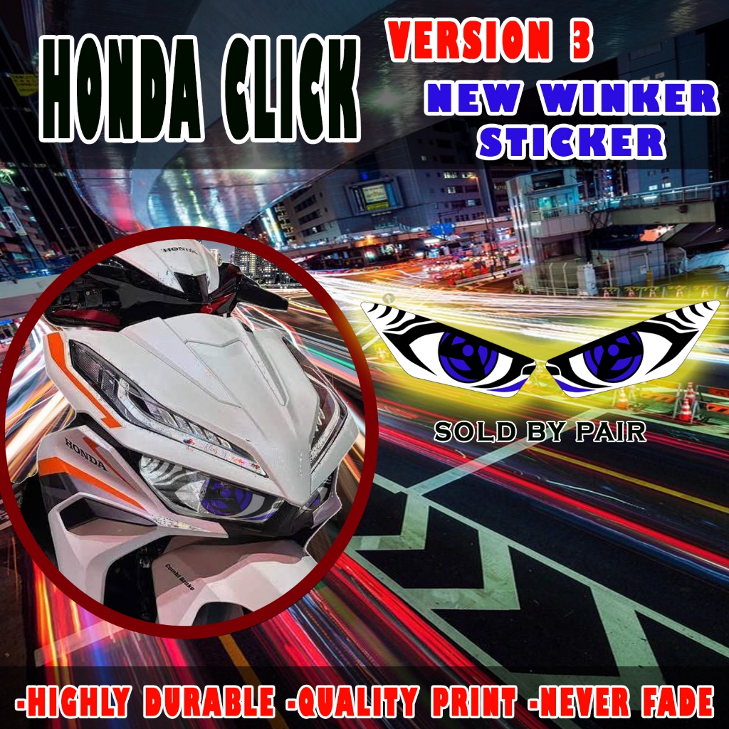 HONDA CLICK WINKER STICKERS FOR VERSION 3 MOTORCYCLE/ WINKER STICKER ...