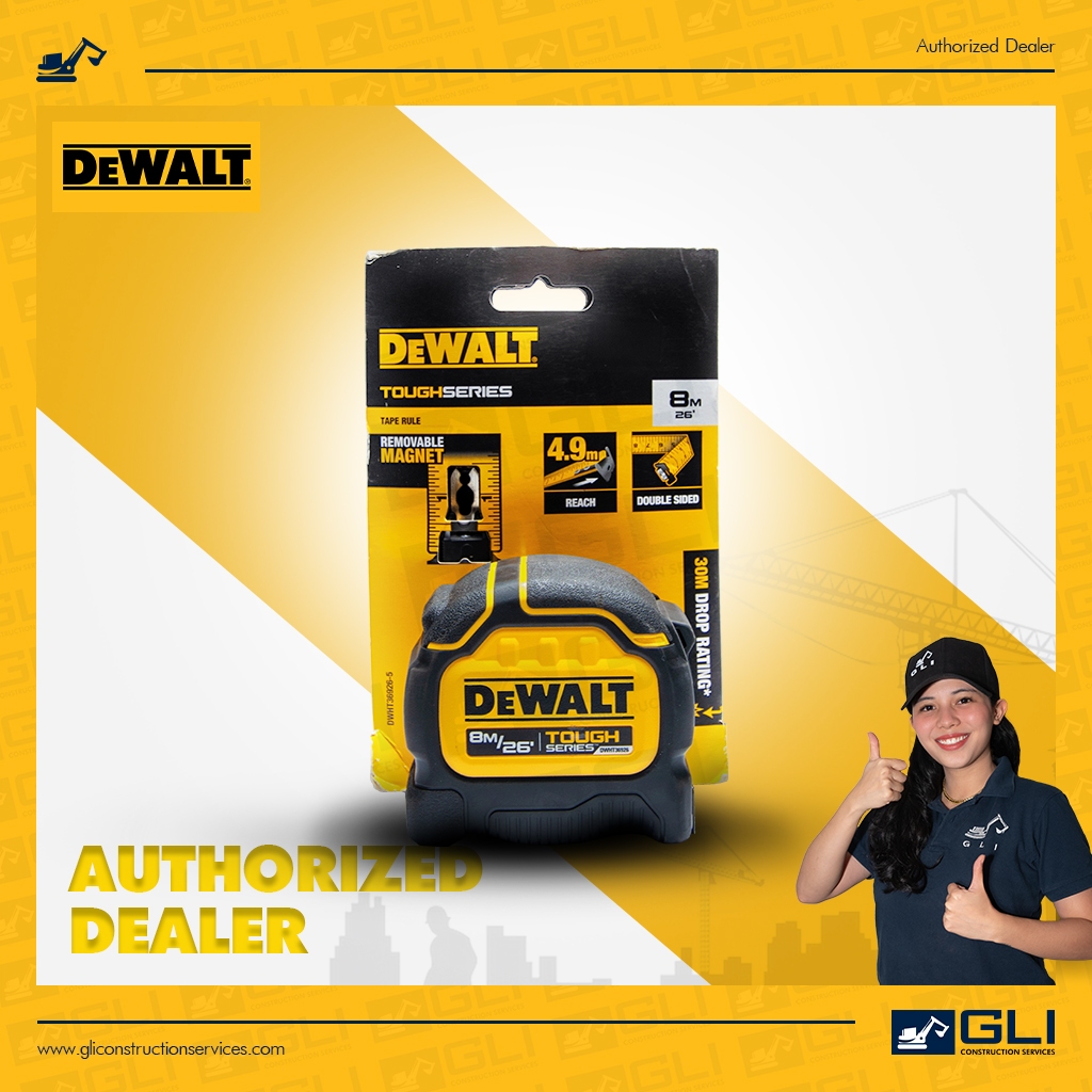 GLI - DeWalt 8m Steel Tape Measure (Tough Series) DWHT36926-30 | Shopee ...