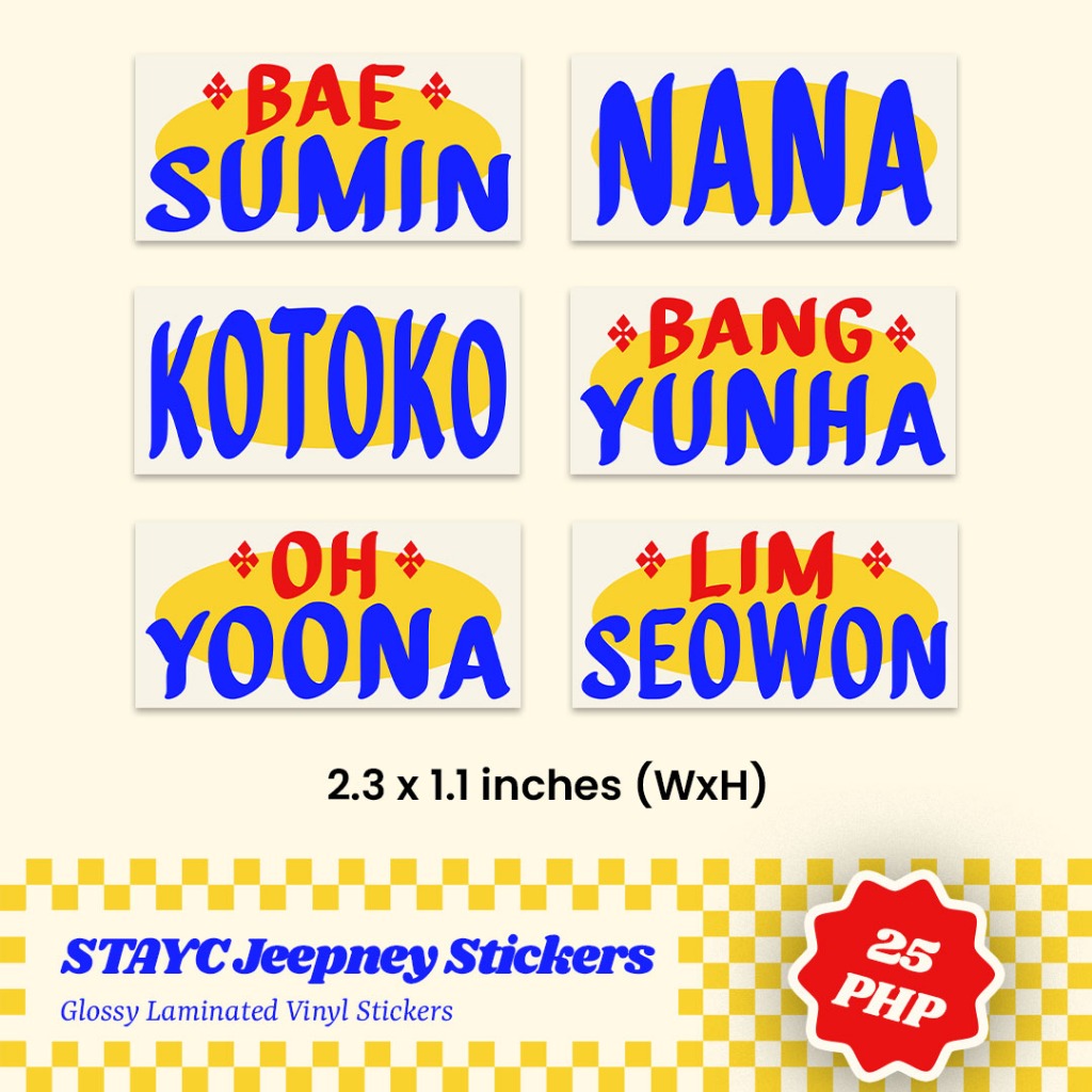 NMIXX Jeepney Stickers Fanmade Stickers | Shopee Philippines