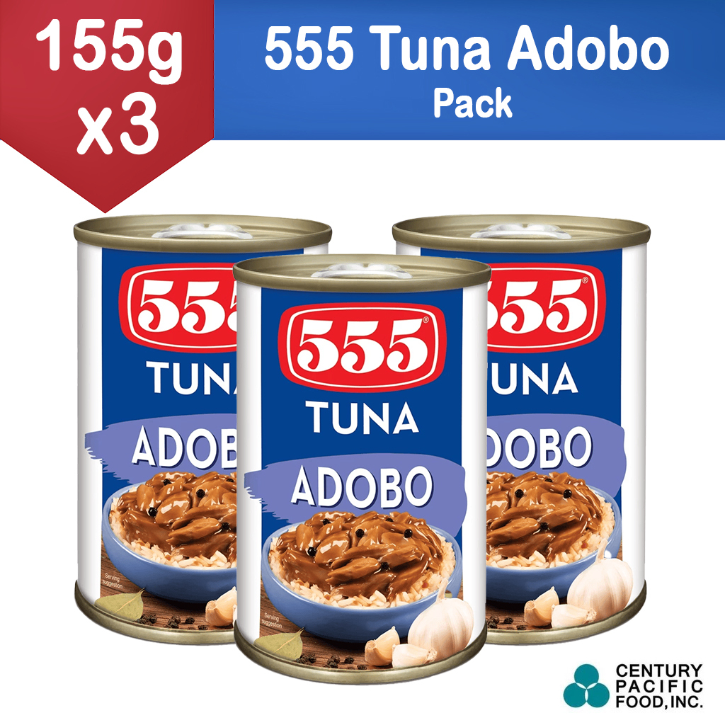 555 Tuna Flakes Adobo 155g - Pack of 3 | Shopee Philippines