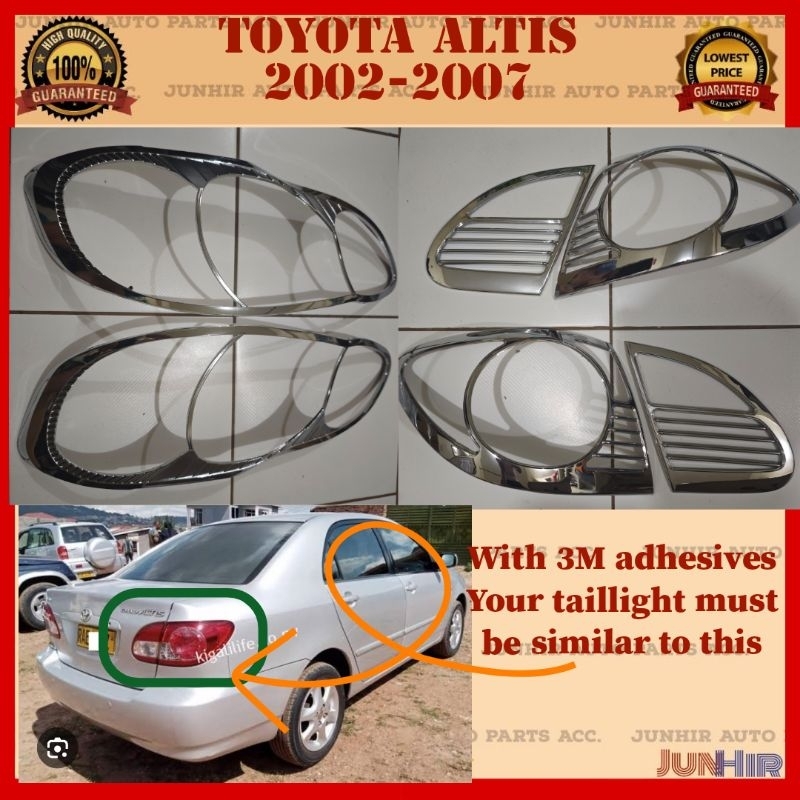 Toyota Corolla Altis 2004 2005 2006 2007 Headlight Head Light Taillight ...