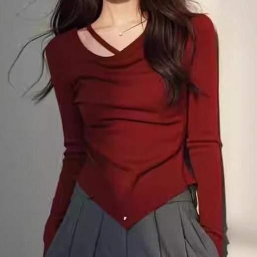 christmas t shirts classy red Top Long sleeve feminine summer tops for ...