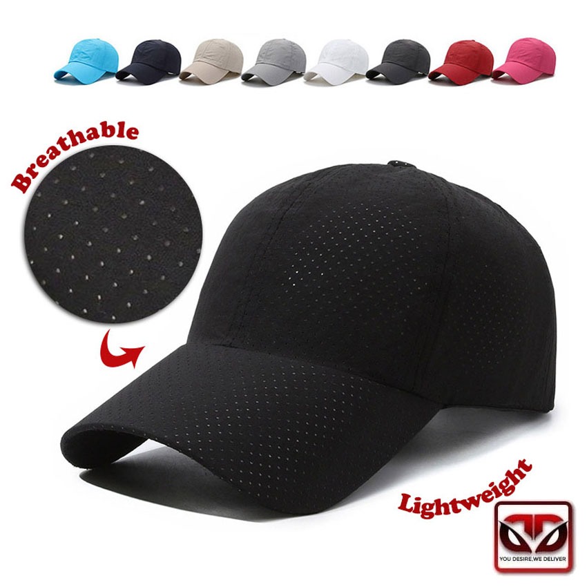 Mesh Peaked Baseball Cap Lightweight and Breathable Sports Cap | Shopee ...