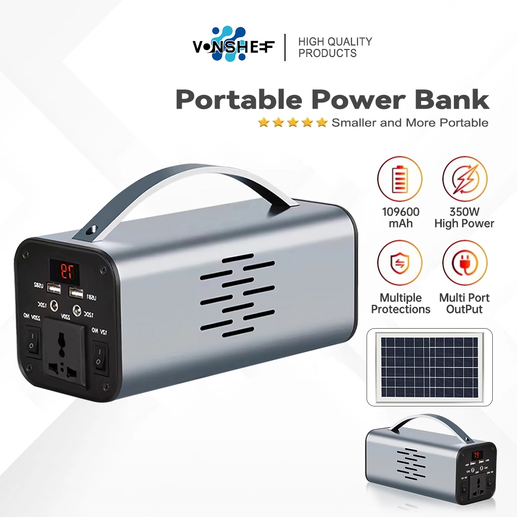 109600mAh Power Station 220V/350W Power Station Multi-function Portable Big Capacity Solar ...
