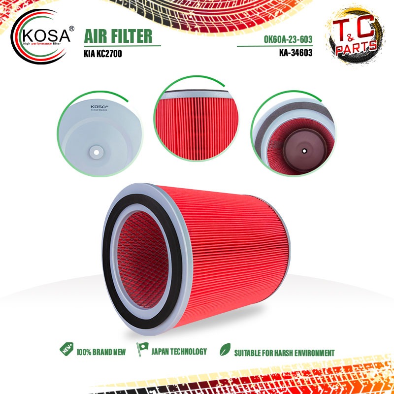 TNC PARTS KIA KC2700 OK60A-23-603 KOSA AIR FILTER KA-34603 (1PC ...