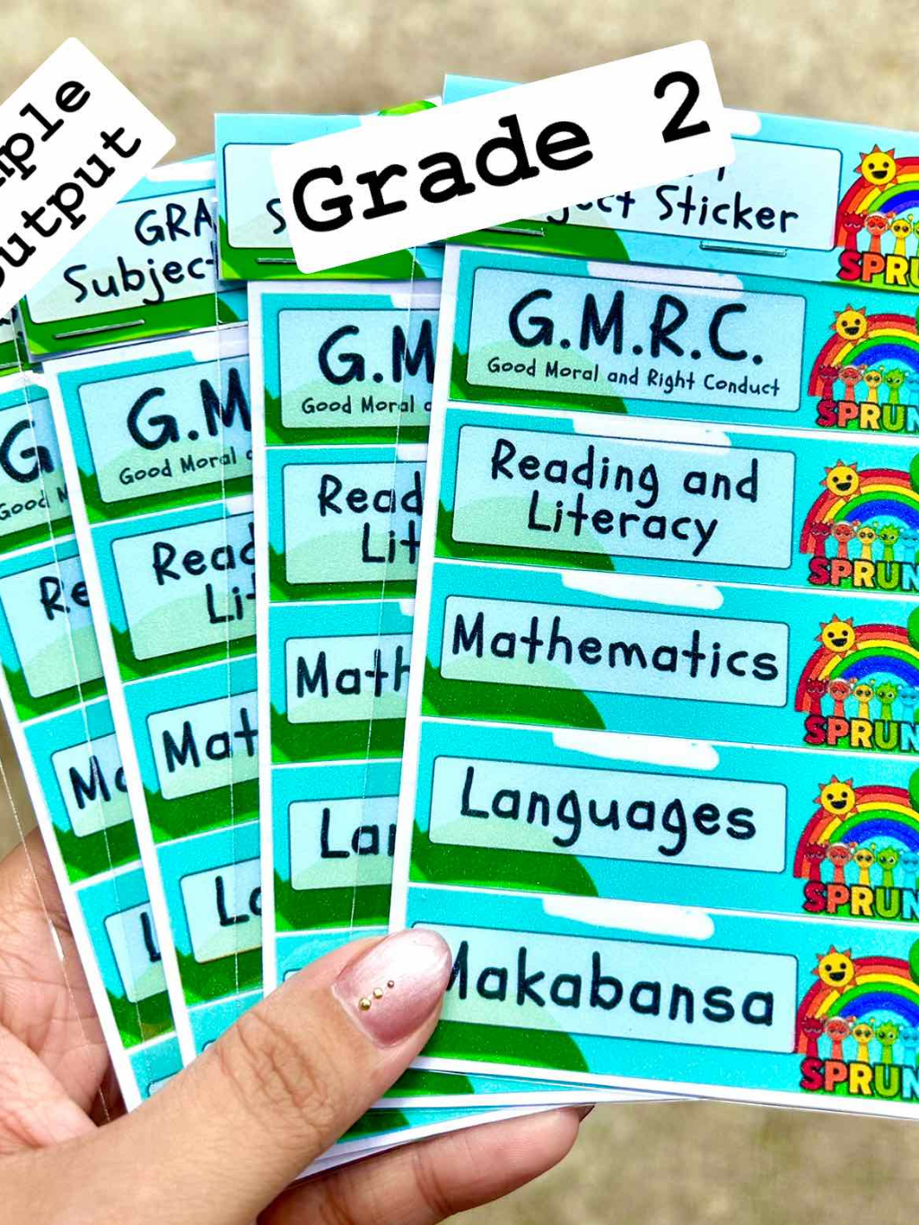 Grade 2 Subject Sticker Subject Label complete set Academic year 2025 ...