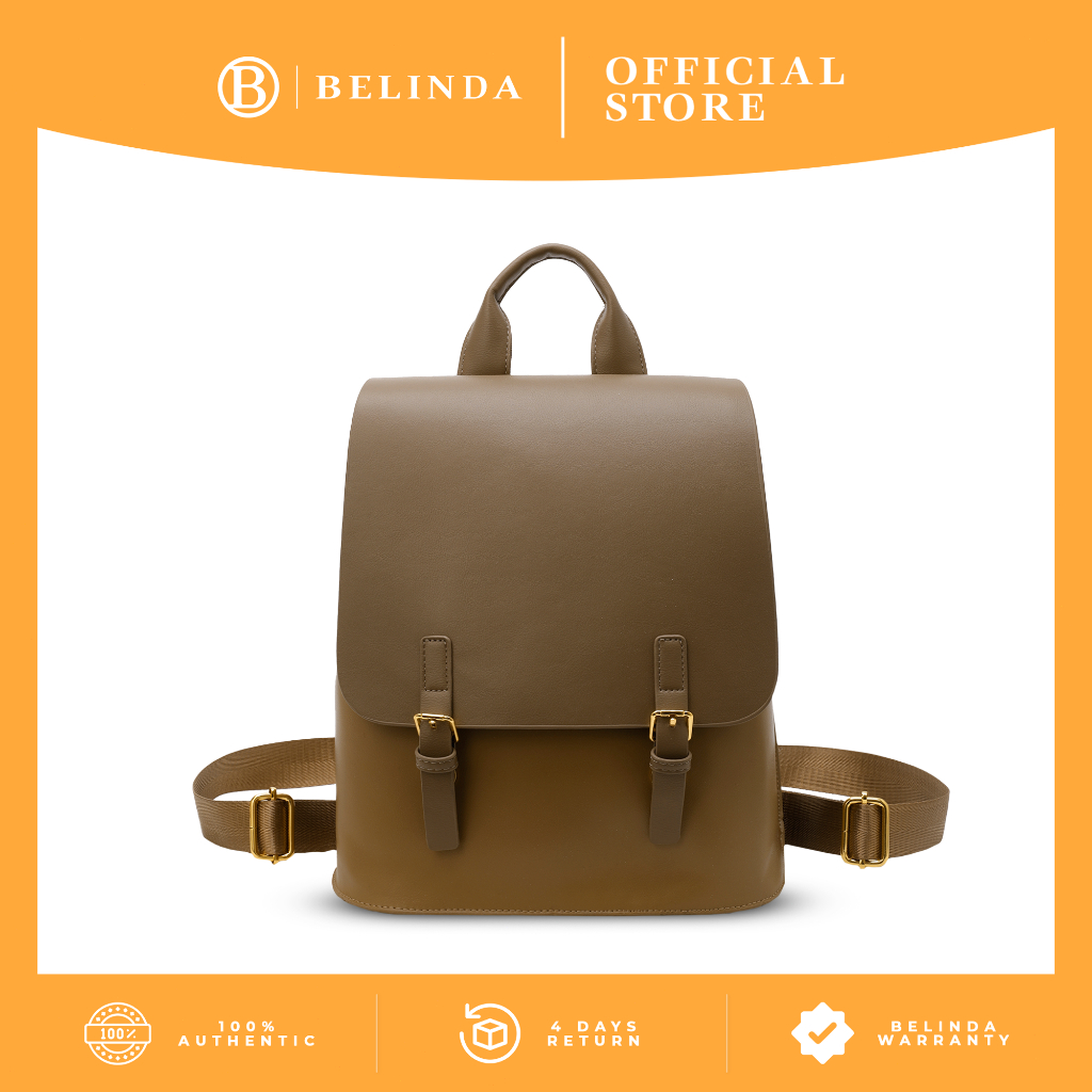 BELINDA PREMIER Backpack For Women High End Leather Korean Fashion ...