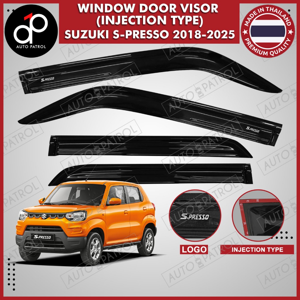 SUZUKI S-PRESSO / SPRESSO 2018-2025 Window Door Rain Visor Black ...