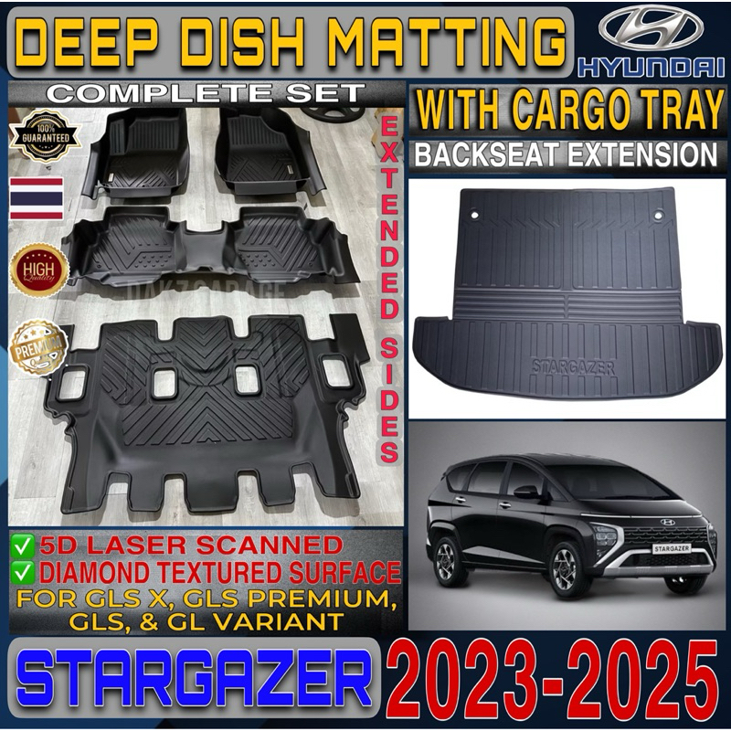 Hyundai Stagazer 2023-2025 Deep Dish Matting with Cargo Tray with ...