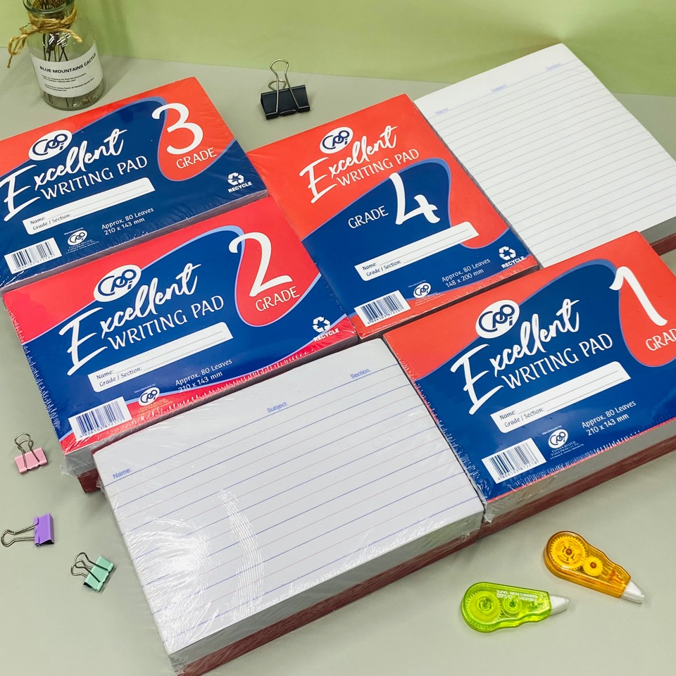 10books Excellent Writing Pad GRADE 1,GRADE 2, GRADE 3,GRADE 4 PAPER ...