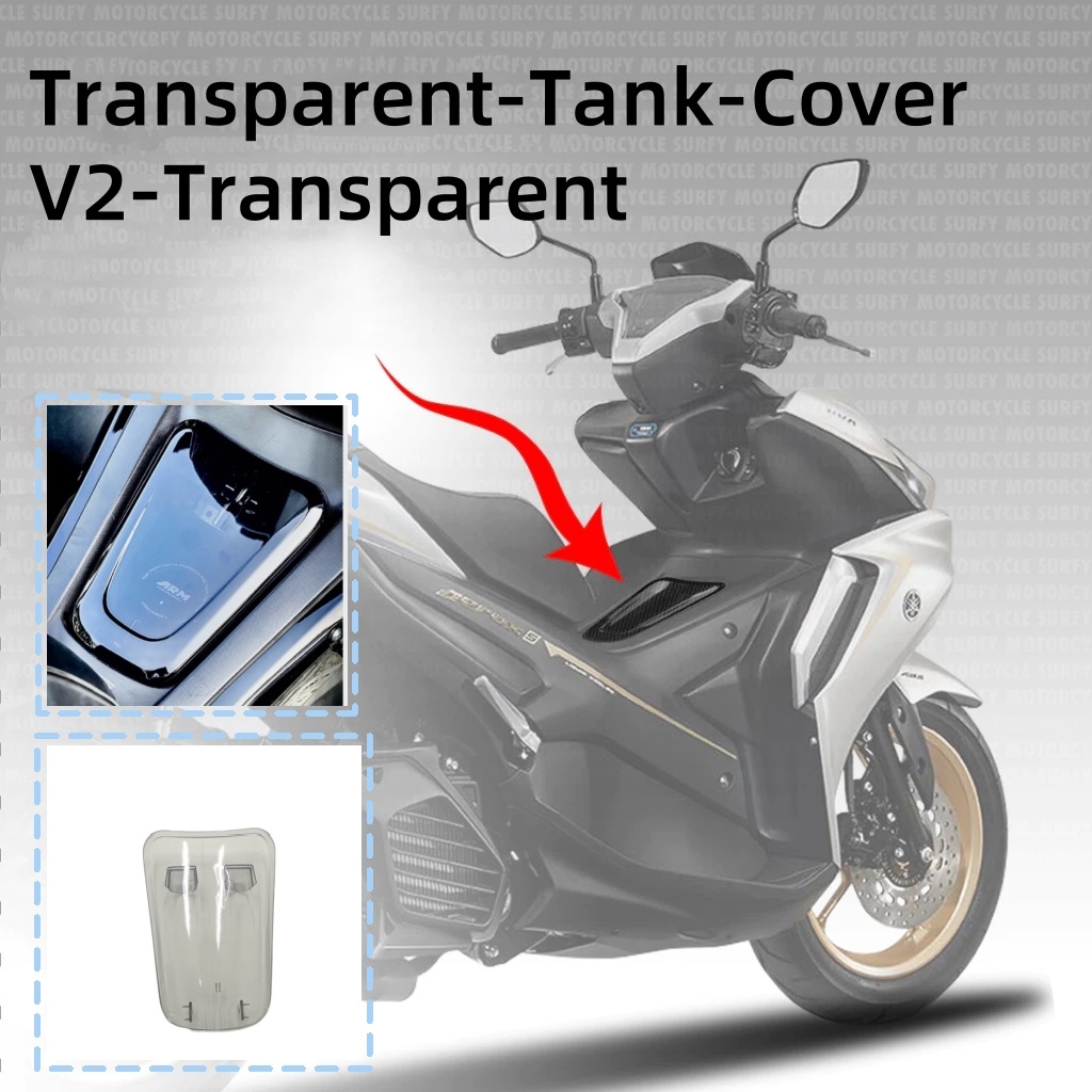 Yamaha NVX V2 Tank Cover V2 Brown/Transparent The decorative cover of ...