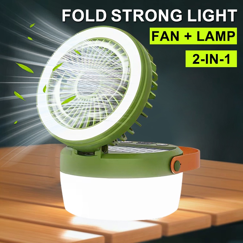 solar fan camping light rechargeable 3-in-1 Portable Outdoor with USB ...