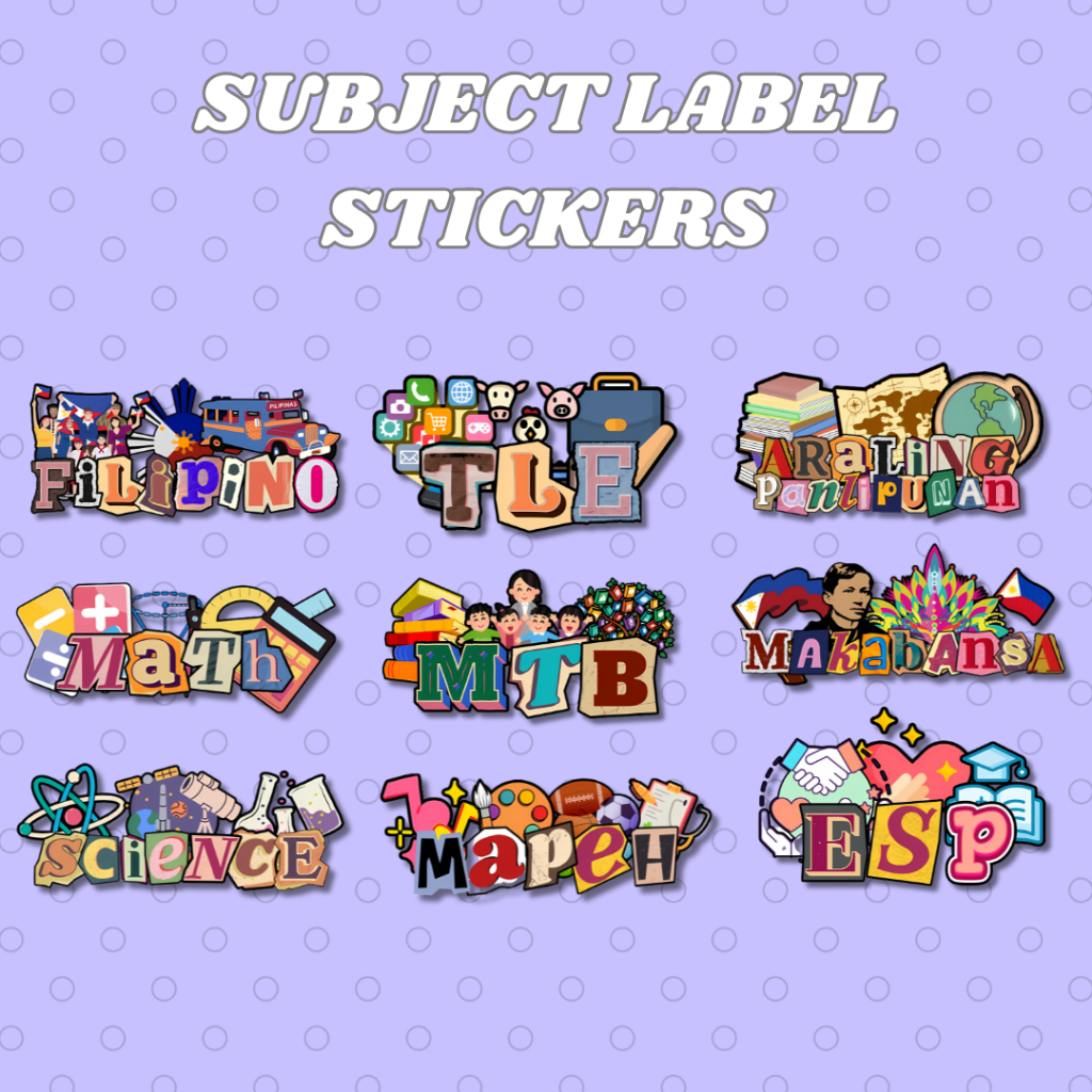 SUBJECT STICKERS | SUBJECT STICKERS LABEL | Shopee Philippines