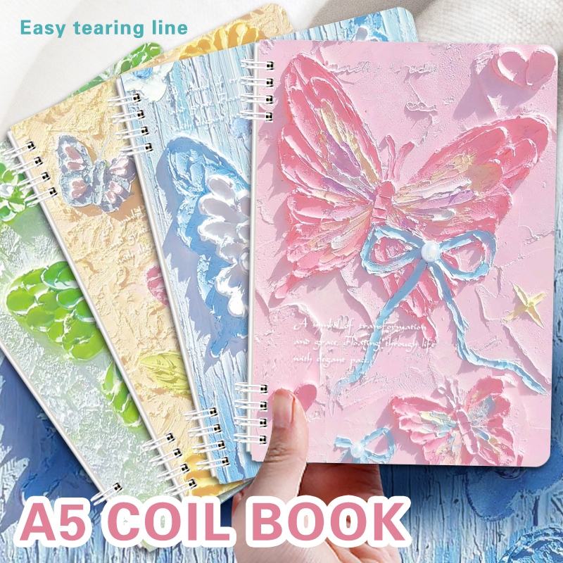 A5 Spiral Notebook 60 Sheets Binder Notebook Student Line Hardbound ...