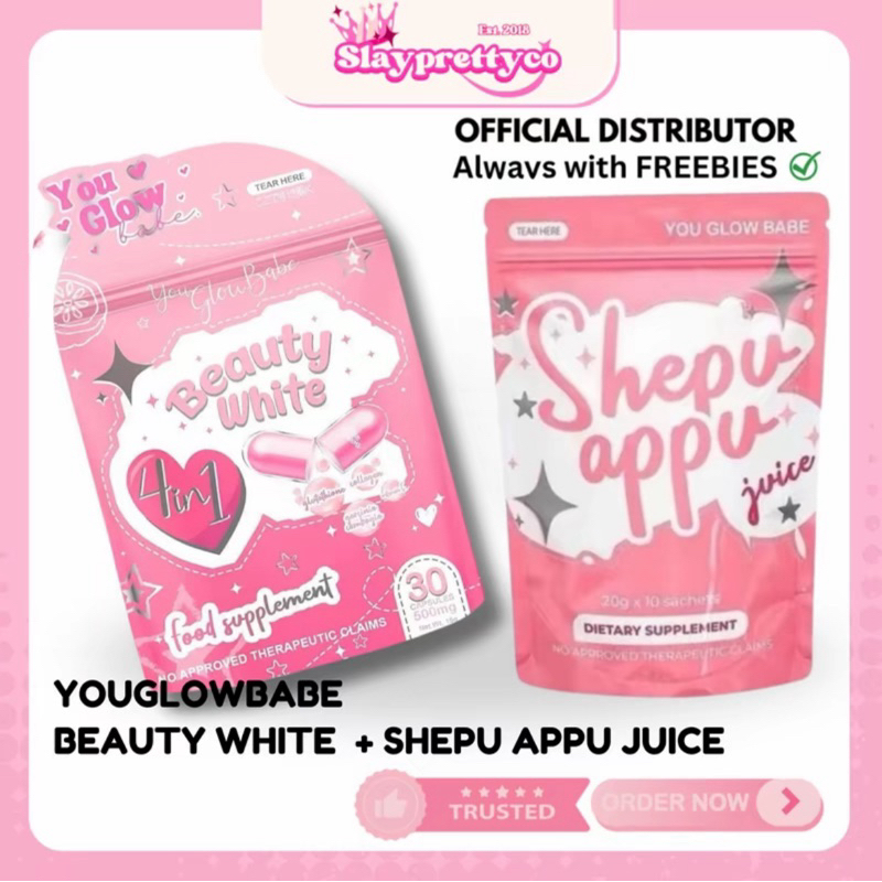 BEAUTY WHITE CAPSULE GLUTATHIONE SHEPU APPU JUICE COLLAGEN GLUTA DRINK ...