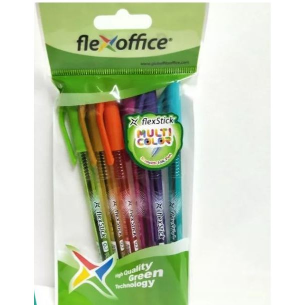 FlexOffice Flexstick Multi-Color Pen 0.7mm [6pcs] | Shopee Philippines