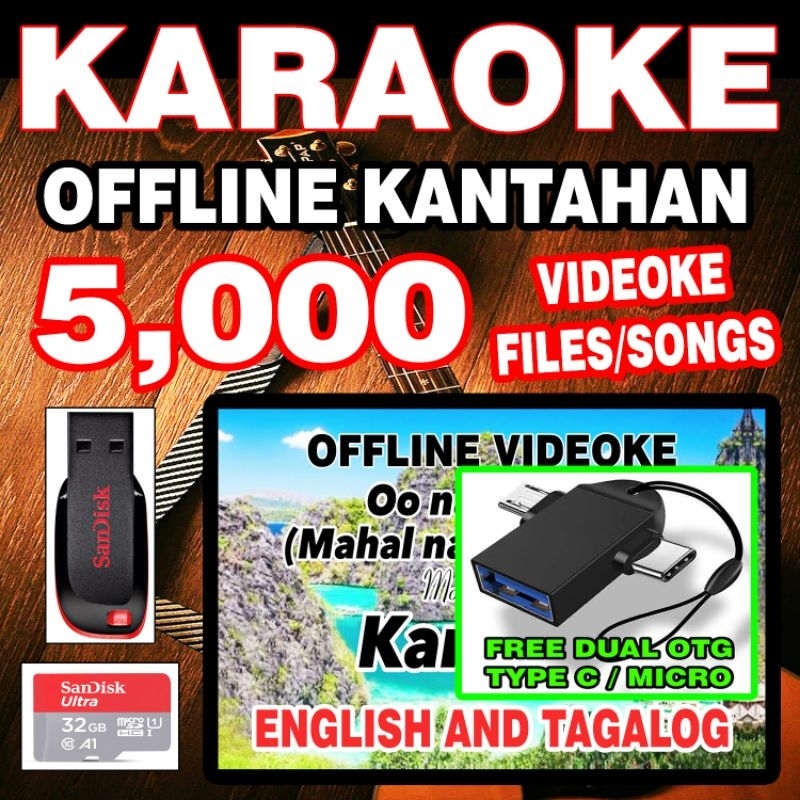 USB FLASHDRIVE WITH KARAOKE SONGS/MUSIC FREE DUAL OTG ADAPTER | Shopee ...