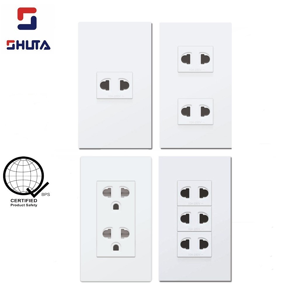 SHUTA Wide Series 1, 2, 3 Gang Switch and Universal Outlet/Aircon ...