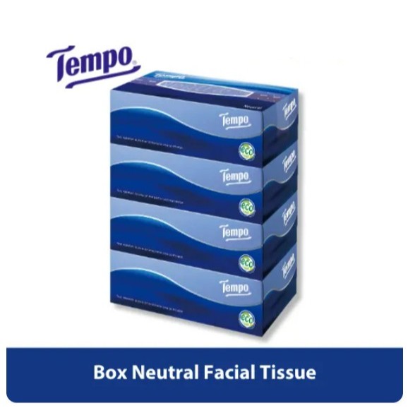 Tempo Box Neutral Facial Tissue (3-Ply, 4 Boxes x 86 Sheets) | Shopee ...