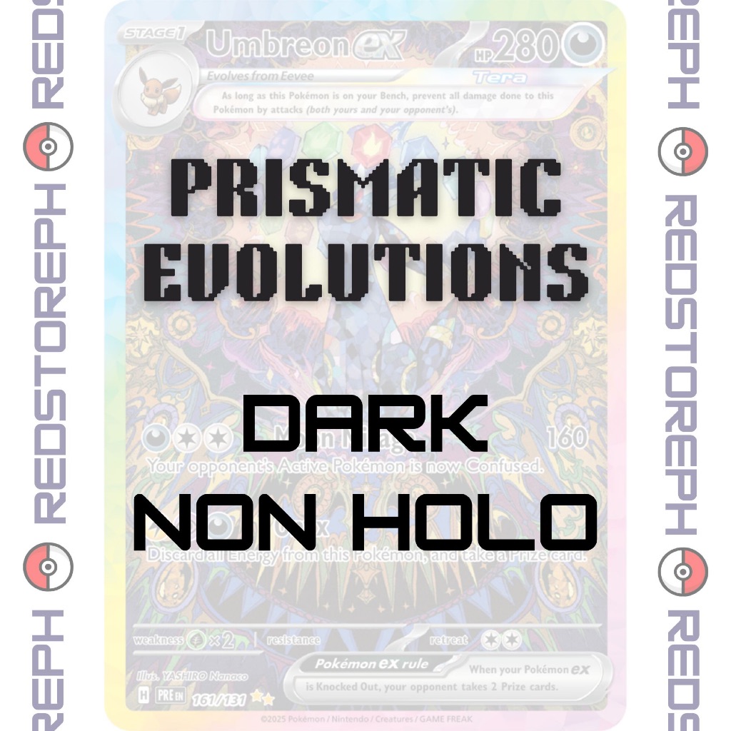 dark type non holo prismatic evolutions pokemon trading card game ...