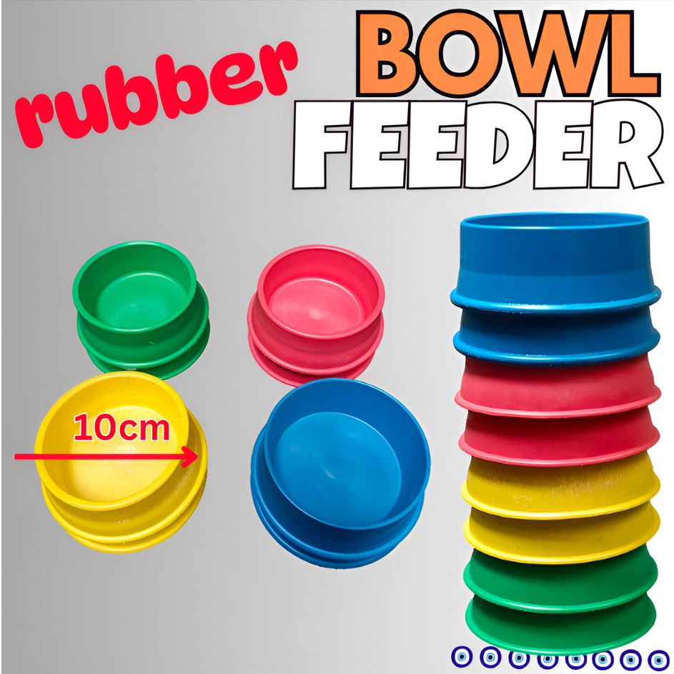 DWare 10cm RUBBER BOWL odorless pets dogs cats durable cheapest medium ...