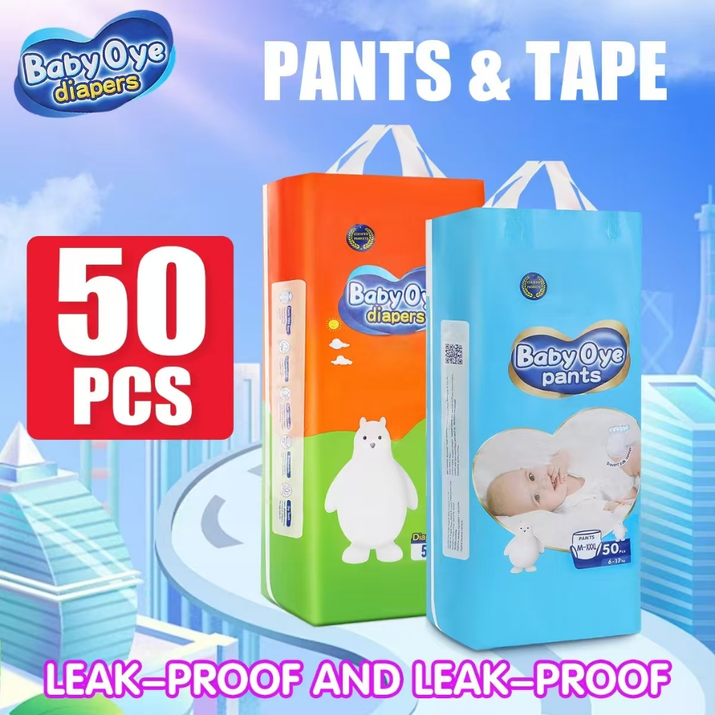 BabyOye Pants/Tape Baby Diapers Anti-Rash & Breathable Newborn ...