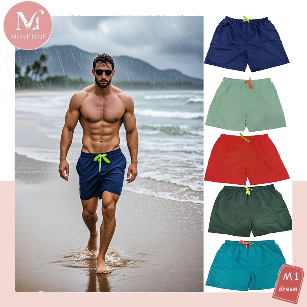 New Summer Men's Solid Color Beach Leisure Swimming Pants S/M/XL/XXL ...