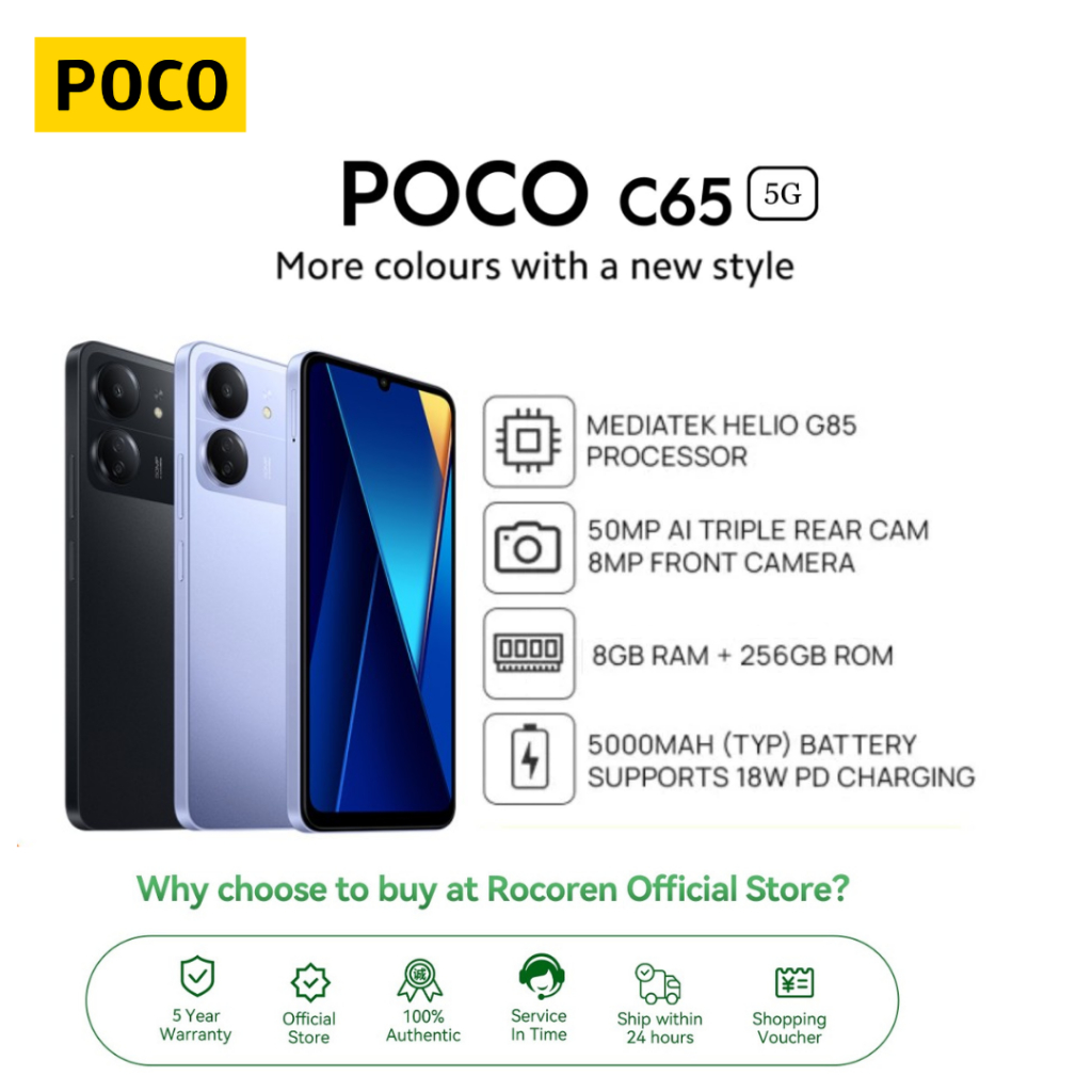 C65/C75 SmartPhone 8GB+256GB 50MP AI Triple Camera Smooth 6.74"90Hz ...