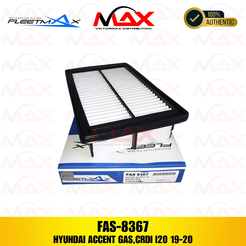 FAS 8367 FLEETMAX AIR FILTER FOR HYUNDAI ACCENT GAS, CRDi, i20 2019-21 ...