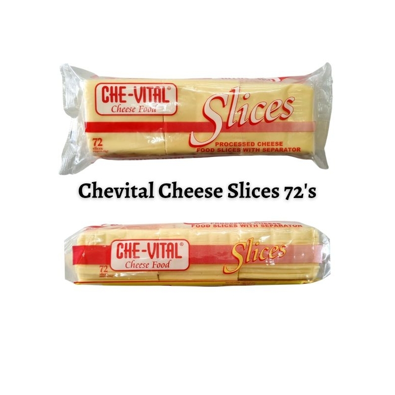 Chevital Cheese Food Slices - 72 slices per pack - choose J&T only ...