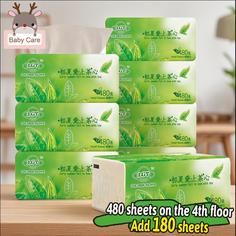 LGT Organic Tissue 480 Sheets 8packs Tissue Paper 0.85kg 4ply Towel for ...