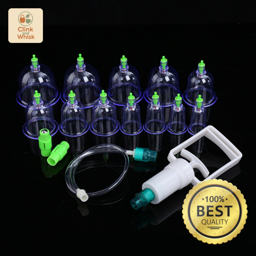12pcs Ventosa Cupping Set | Traditional Vacuum Therapy Cups | Pull Out ...