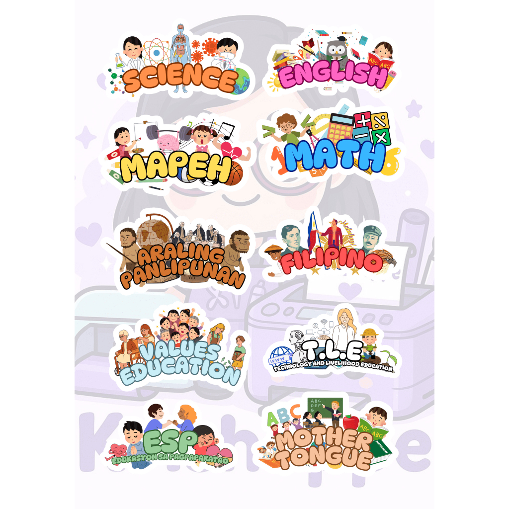 Subject Label Sticker | Shopee Philippines